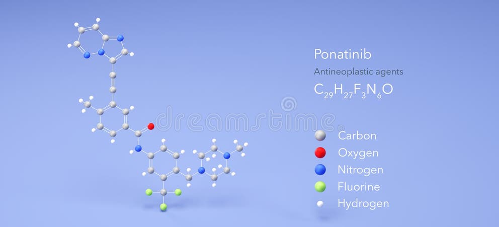 Ponatinib Molecule, Molecular Structures, Antineoplastic Agents, 3d ...