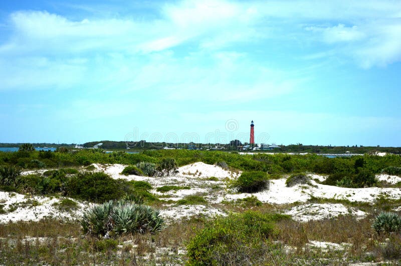 Ponce Inlet Lighthouse Another View Stock Image - Image of dunes ...
