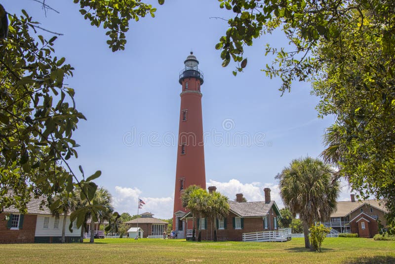 Ponce Inlet Lighthouse, from the Grounds Editorial Photography - Image ...