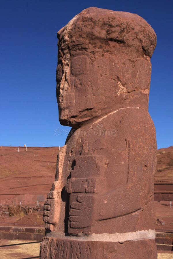 Ponce Stela in the Tiwanaku Temple Stock Image - Image of courtyard ...