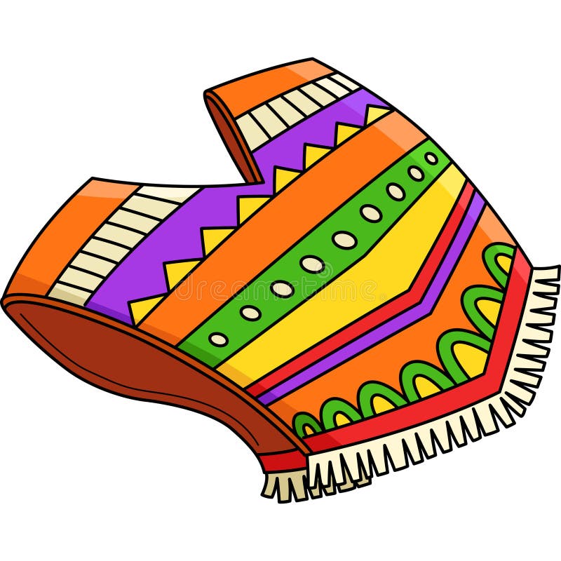 Poncho Cartoon Colored Clipart Illustration Stock Vector - Illustration ...