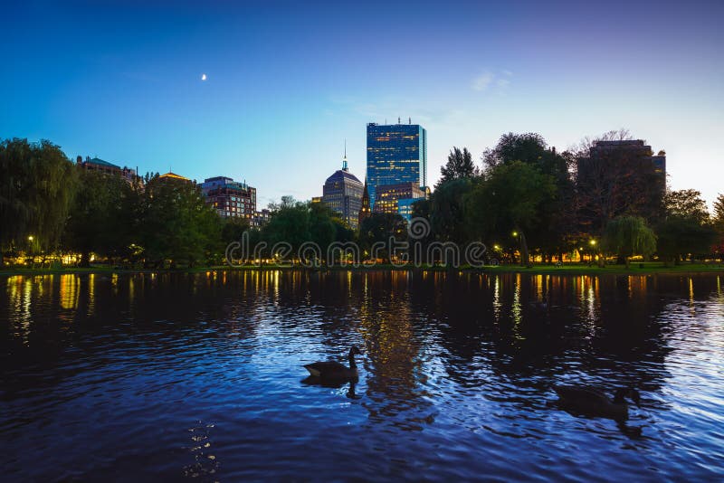 The Pond at the Boston Public Garden Stock Photo - Image of public ...