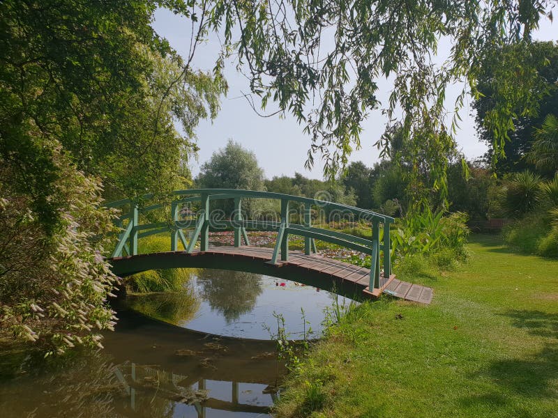 Monet Bridge stock image. Image of trees, monet, gardens - 129207777