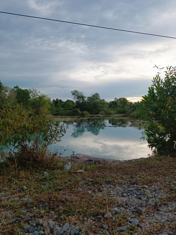 The Pond Created by the Excavation of a Coal Project and Became a ...