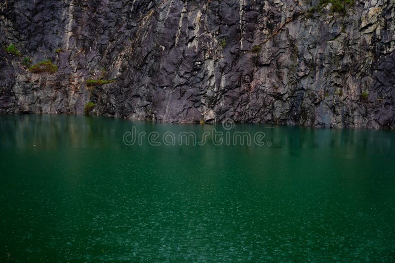 Pond Formed in a Given Up Quarry Stock Photo - Image of water, formed ...
