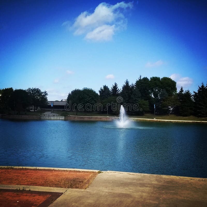 stock photo. Image of campus, pond, beautiful, college - 171067690