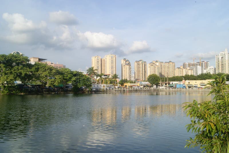 Pond landscape editorial photo. Image of background, lakes - 44491356