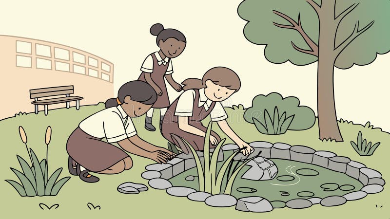 Pond Life Exploration: Children Observing Pond Plants, Nature Study and ...