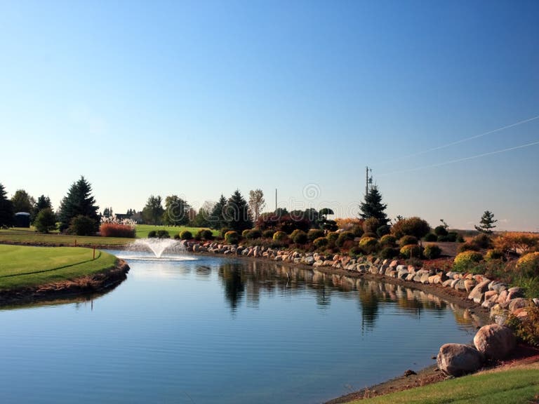 Pond in Minnesota at fall stock image. Image of october - 11454533