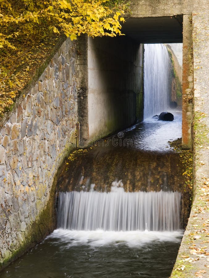Pond outlet stock image. Image of outlet, landscape, pond - 22056631