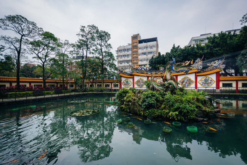Pond at a Park in the Datong District, in Taipei, Taiwan. Editorial ...