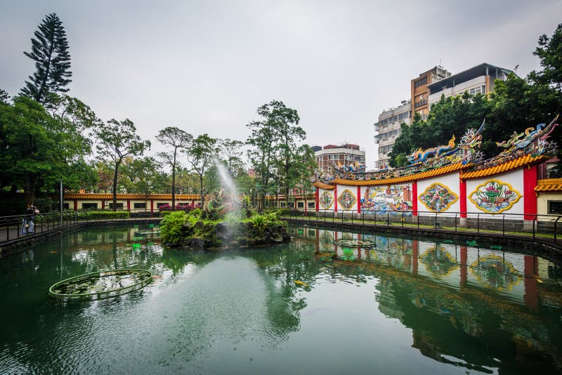 Pond at a Park in the Datong District, in Taipei, Taiwan. Editorial ...
