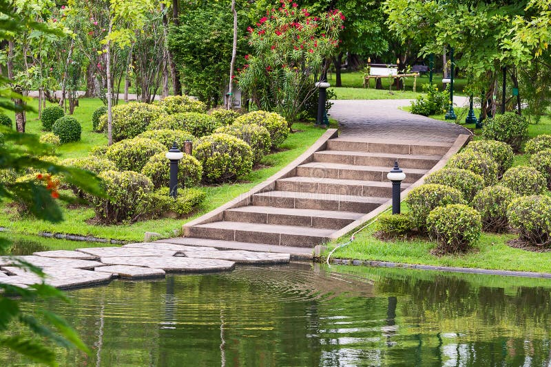Pond in the Park stock image. Image of outside, pond, grass - 4969