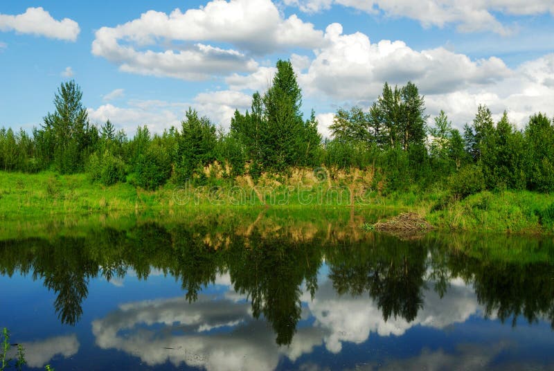 Pond reflection stock photo. Image of artistic, public - 4262024