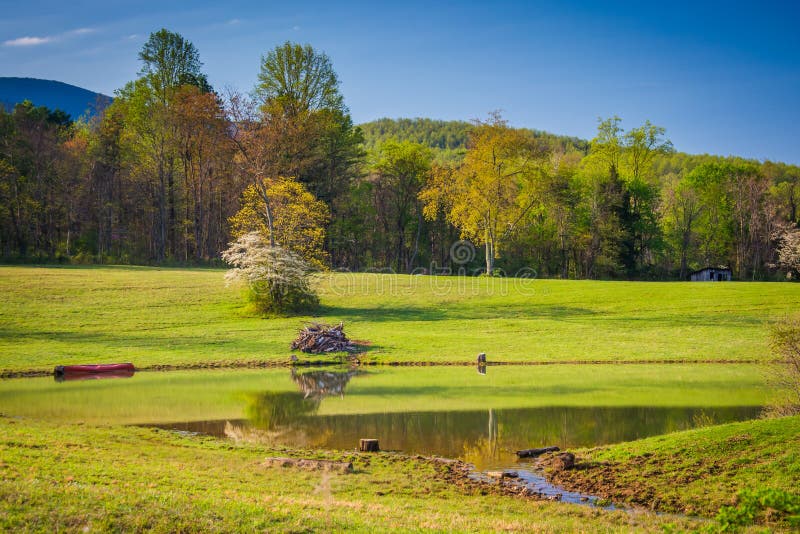 Pond and Spring Color in the Rural Shenandoah Valley of Virginia Stock ...