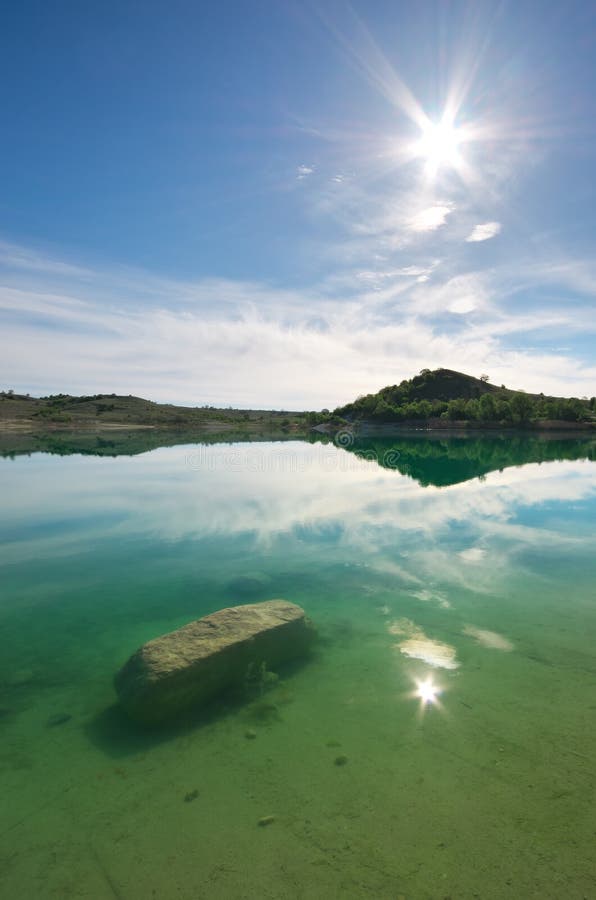 Pond and spring lake stock image. Image of forest, landscape - 99135443