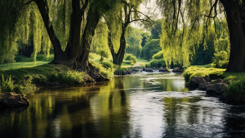 Pond tree stream stock photo. Image of environment, fauna - 369667958