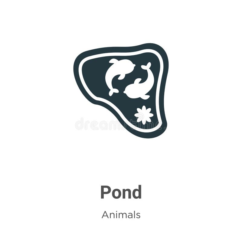 Pond Vector Icon on White Background. Flat Vector Pond Icon Symbol Sign ...