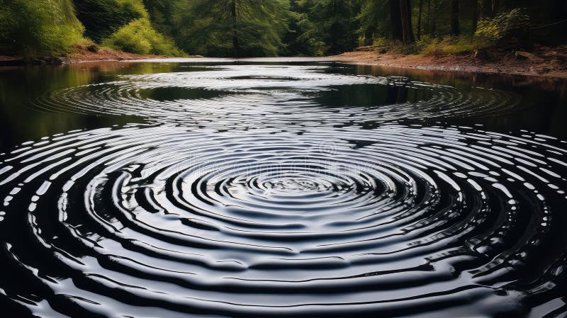 Pond water ripple top stock illustration. Illustration of water - 368380445