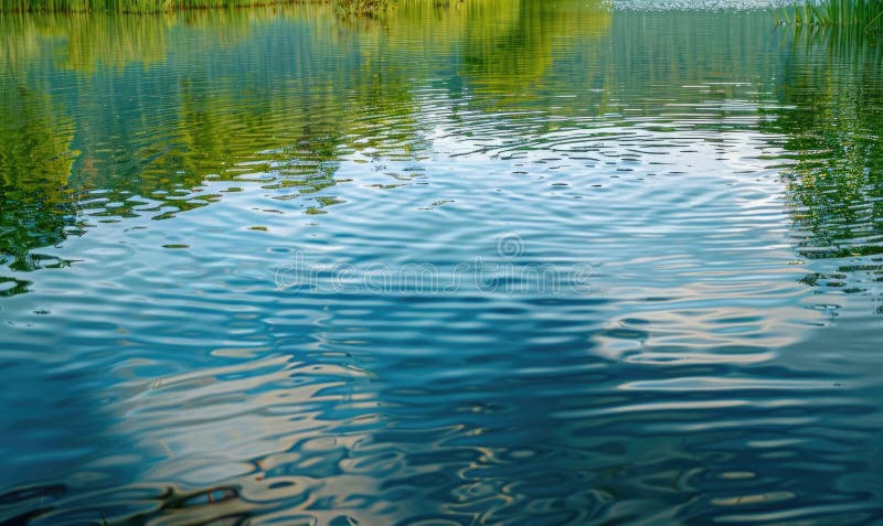 Pond Water Surface with Small Waves and Ripples Closeup Stock Image ...
