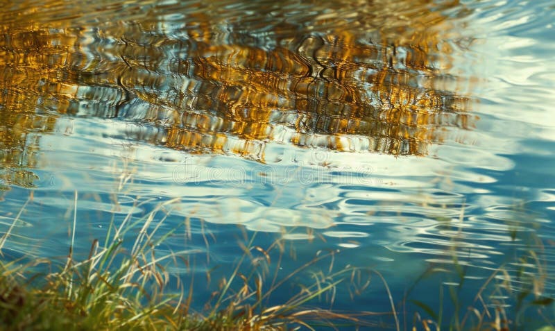 Pond Water Surface with Small Waves and Ripples Closeup Stock Image ...
