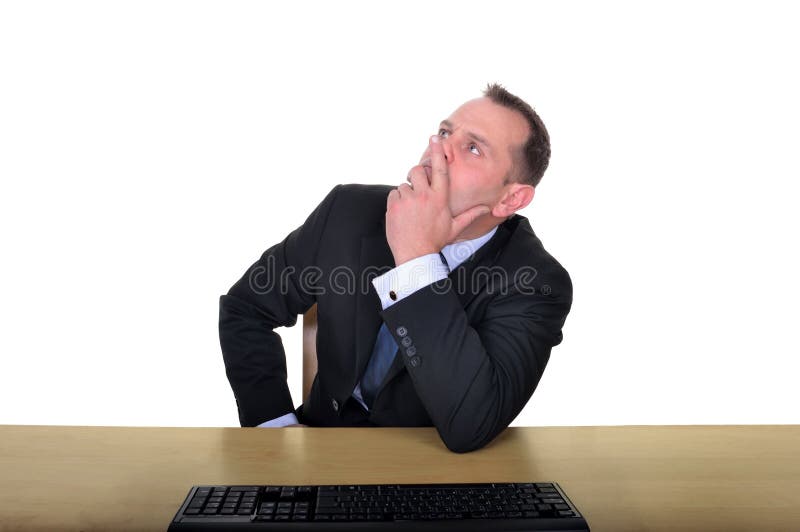 Ponder stock image. Image of looking, male, ponder, confidence - 32724451