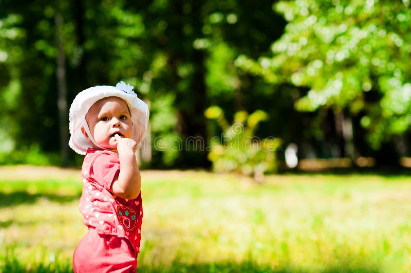 Ponderer child stock image. Image of female, white, face - 25591103