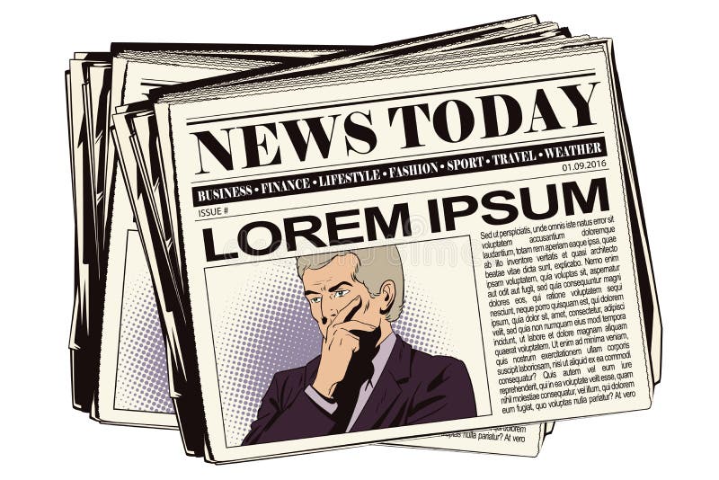 Ponderer Man. People in Retro Style. Stock Vector - Illustration of ...