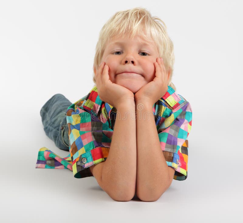 Pondering kid stock image. Image of chin, melancholic - 21276465