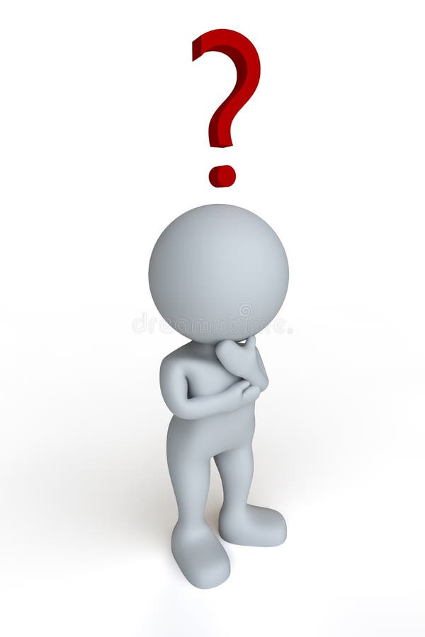 Pondering the Question stock illustration. Illustration of keywords ...