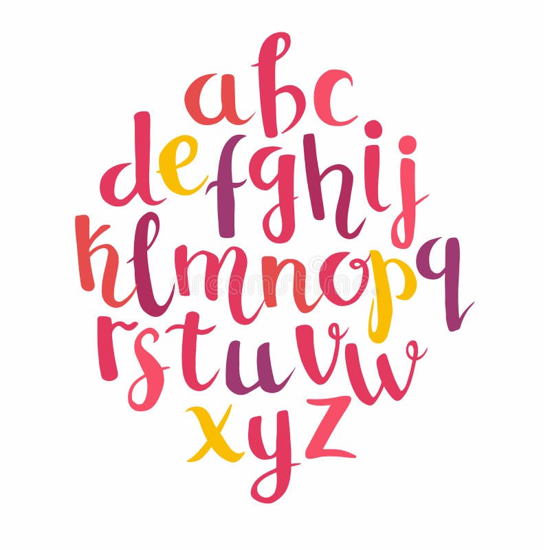 Poner Letras Al Cartel Del Alfabeto Latino Ilustración del Vector ...