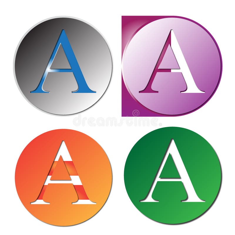 Ponga Letras a Una Insignia Stock de ilustración - Ilustración de ...