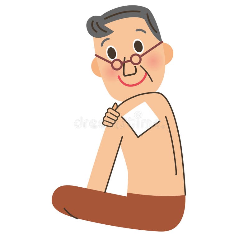 Ponga una compresa ilustración del vector. Ilustración de sonrisa ...