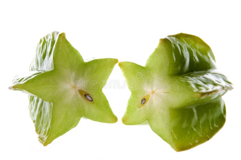 Ponga Verde La Fruta De Estrella Imagen de archivo - Imagen de corte ...