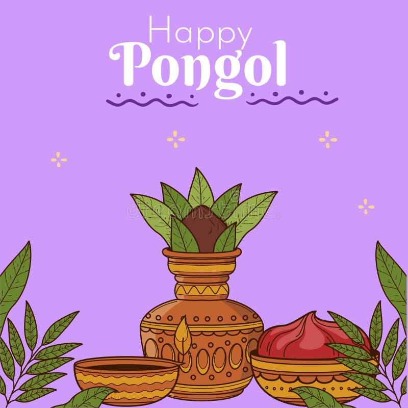 Tamil New Year Background. Happy Pongal Celebrations Greetings. with ...