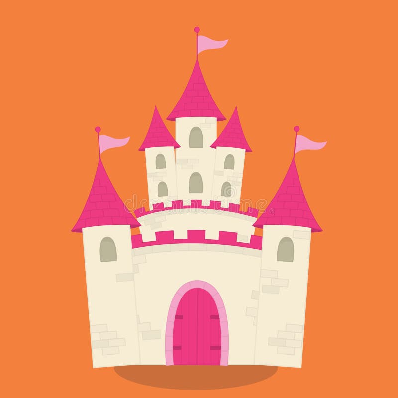 Ponies castle 02 stock vector. Illustration of vector - 197987547