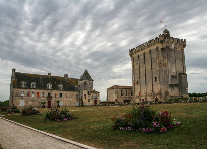Pons Donjon stock photo. Image of seugne, medieval, castle - 68811220