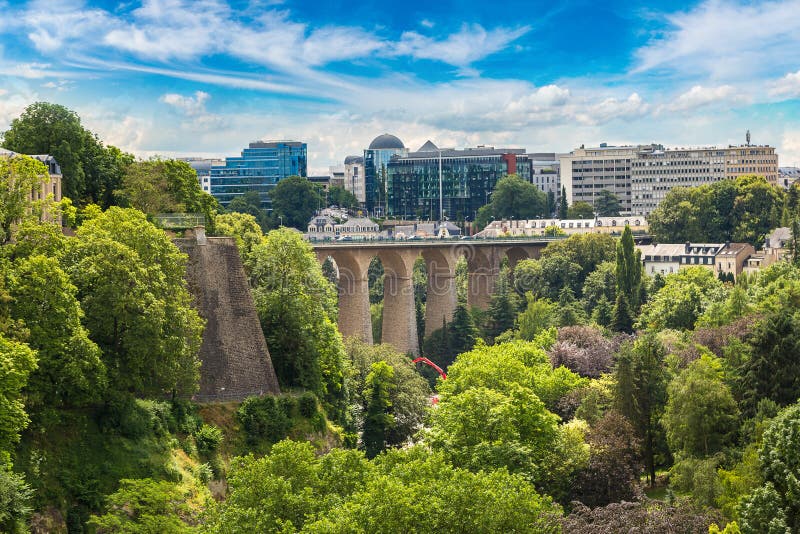 Pont Adolphe Bridge Luxembourg Stock Image - Image of spring, city: 2215579