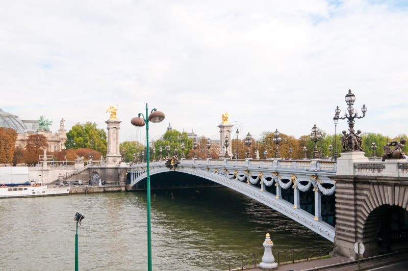 Pont Alexandre III - Bridge in Paris. Stock Photo - Image of paris ...