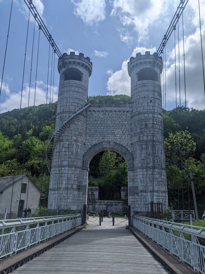 Pont De La Caille, an Old Medieval Style Bridge Stock Photo - Image of ...