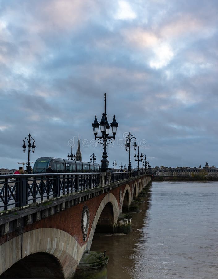 Pont De Pierre in Bordeaux, France Stock Image - Image of travel ...