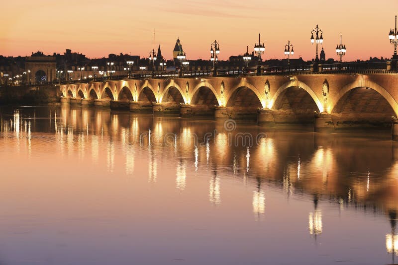 Pont de pierre bridge stock photo. Image of famous, pierre - 63406642