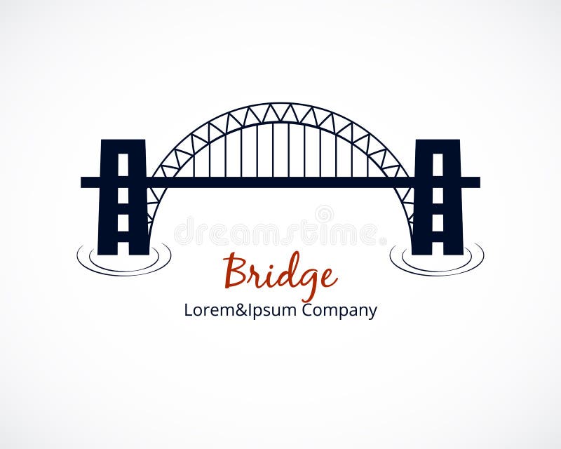 Pont Logo Graphic Design Sur Le Fond Blanc Illustration de Vecteur ...