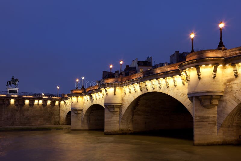 Pont Neuf, Paris stock image. Image of ilumination, landscape - 29028993