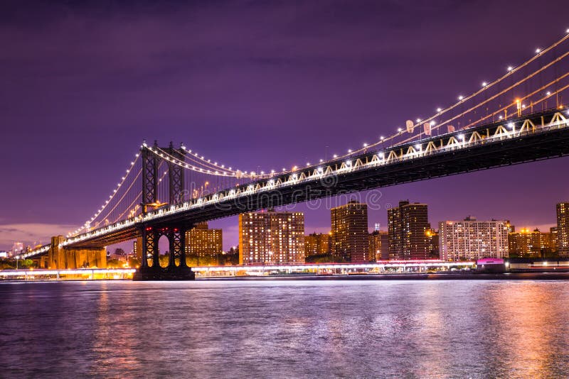 Pont New York City De Manhattan Image stock - Image du neuf, fleuve ...