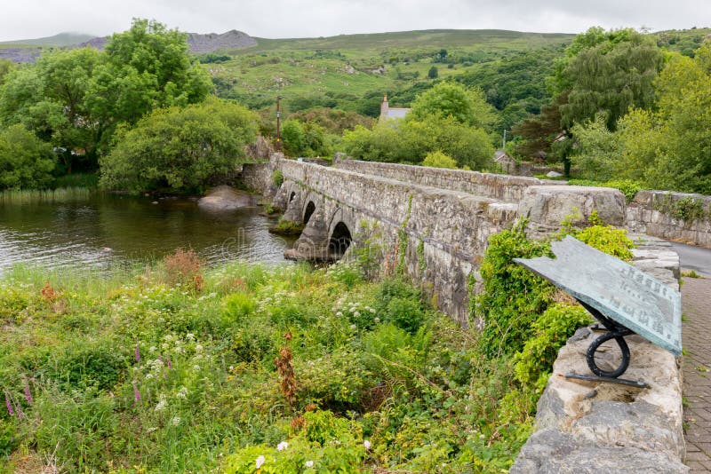 Pont Pen-Llyn Bridge immagine stock. Immagine di nave - 73288109