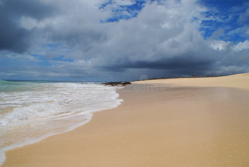 Ponta Preta Beach and Dune in Santa Maria, Sal Island, Cape Verde Stock ...