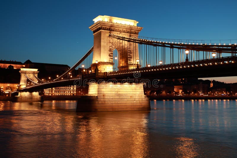 Ponte Das Correntes Em Budapeste, Hungria Foto de Stock - Imagem de ...