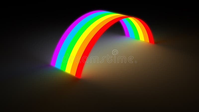 Ponte Dell'arcobaleno Che Emette Luce Alla Luce Di Colore Scuro ...