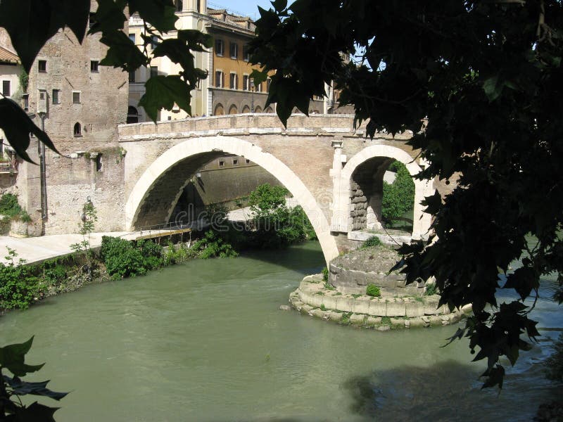 Ponte Fabricio stock photo. Image of rome, fabricio, italy - 80796898
